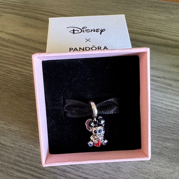 Pandora | Other | Pandora Disney Charm Stitch Eating Popcorn | Poshmark